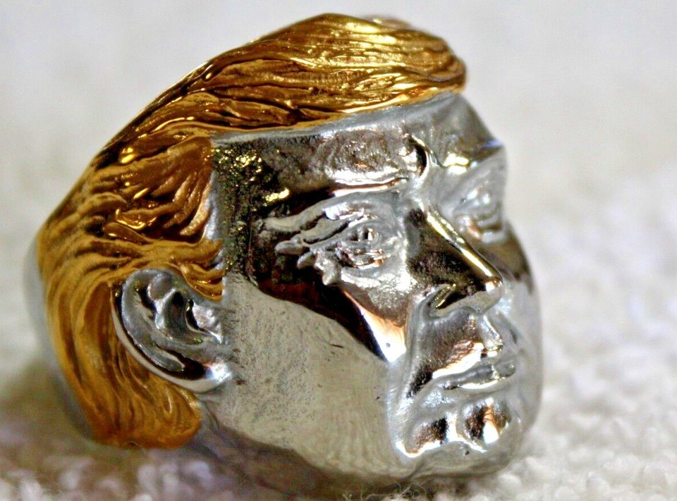 President - Donald Trump Gold Hair Ring, Stainless Steel, Size 7 thru ...