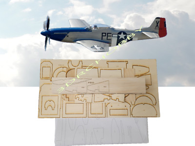 WWII P-51D Mustang 60 65" Wingspan R/C Airplane Laser Cut Balsa Ply ...