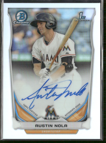 Austin Nola 2014 Bowman Chrome Prospects Refractor Auto 131/500 | eBay