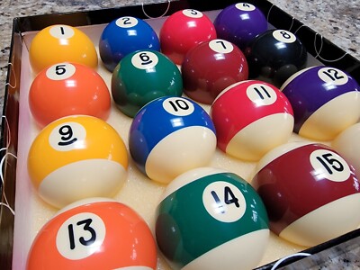 VTG 2.35" Regulation Size Weight Pool Billards Ball Set NEW | eBay