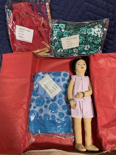 Vintage costume doll - India / Indian lady - cloth doll boxed Bombay ...