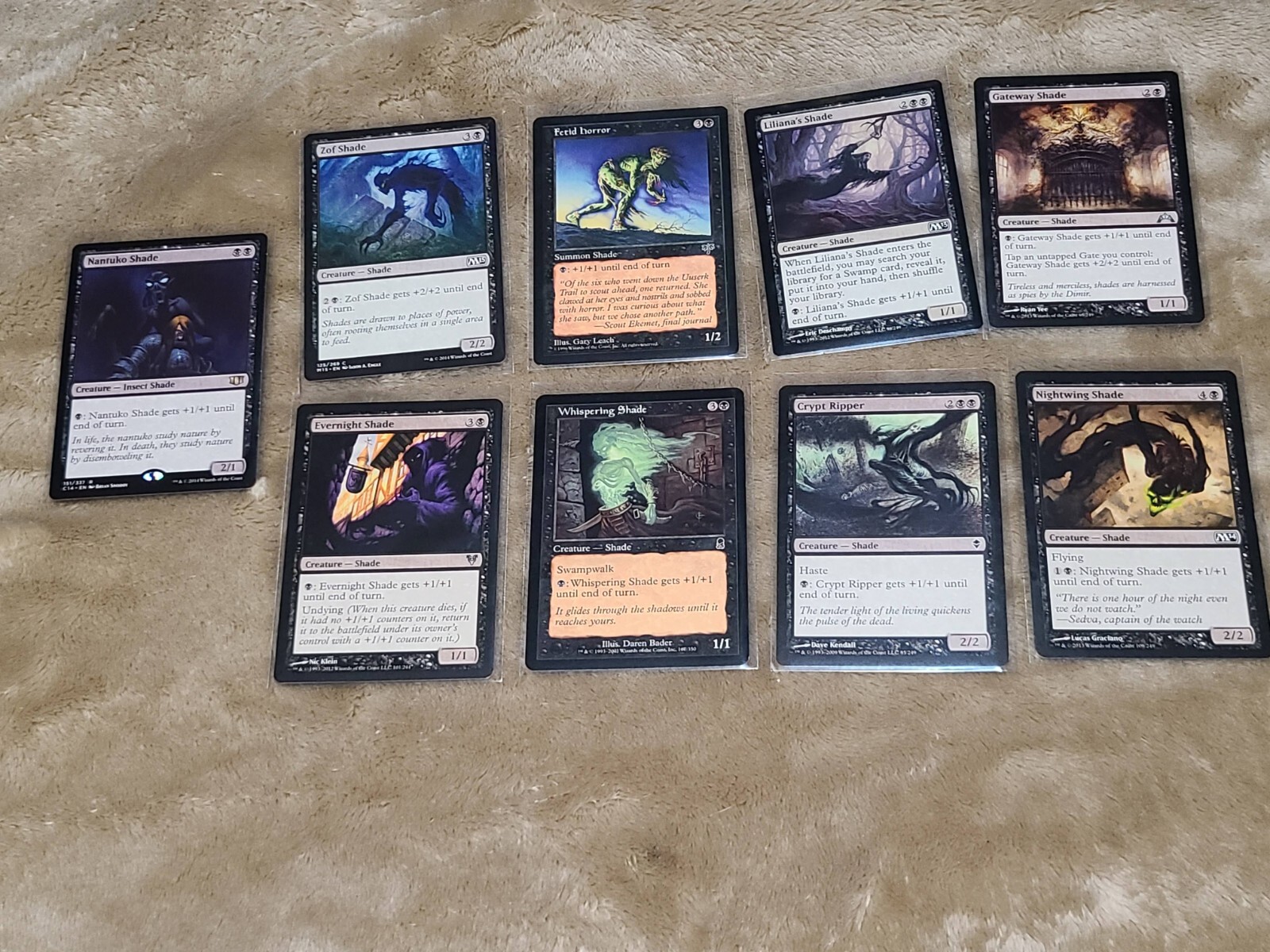 MTG Shade x9 Nightwing Shade,Gateway Shade,Evernight Shade,Crypt Ripper ...