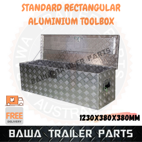 Aluminium Rectangular Tool Box Front Locking -1230mm Trailer ToolBox ...