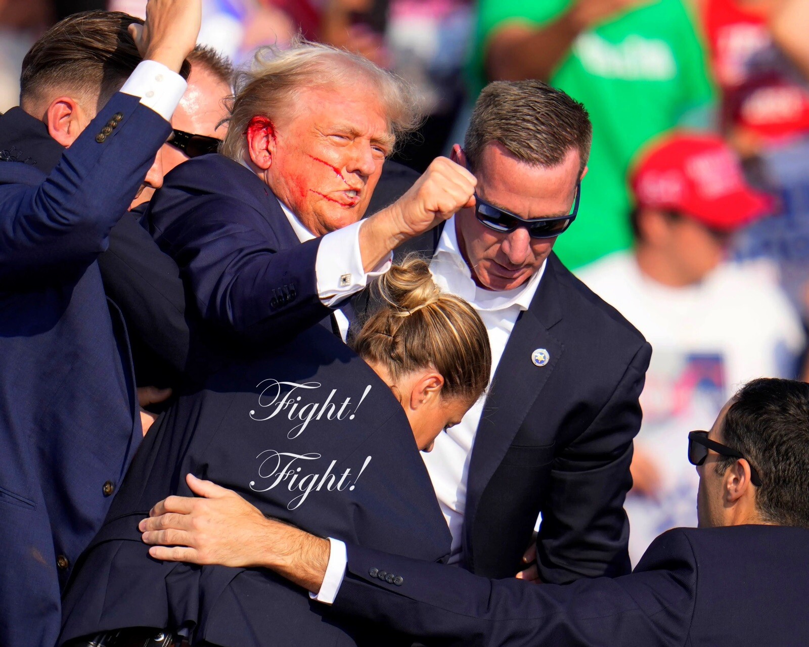 16x20 Photo PRESIDENT DONALD TRUMP Assassination Attempt FIGHT! FIGHT ...