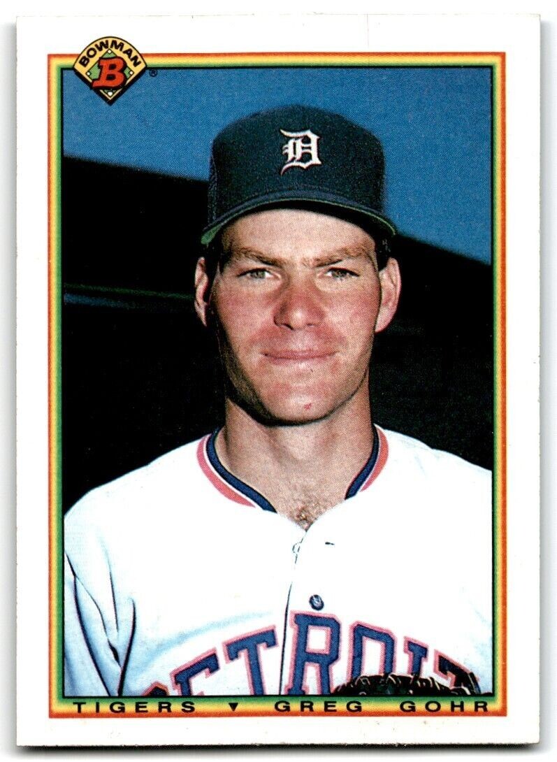 1990 Bowman Baseball Card Greg Gohr Rookie Detroit Tigers #347 | eBay