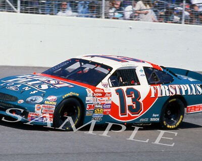 JERRY NADEAU #13 FIRST PLUS FINANCIAL FORD RACING ON TRACK 8X10 GLOSSY ...