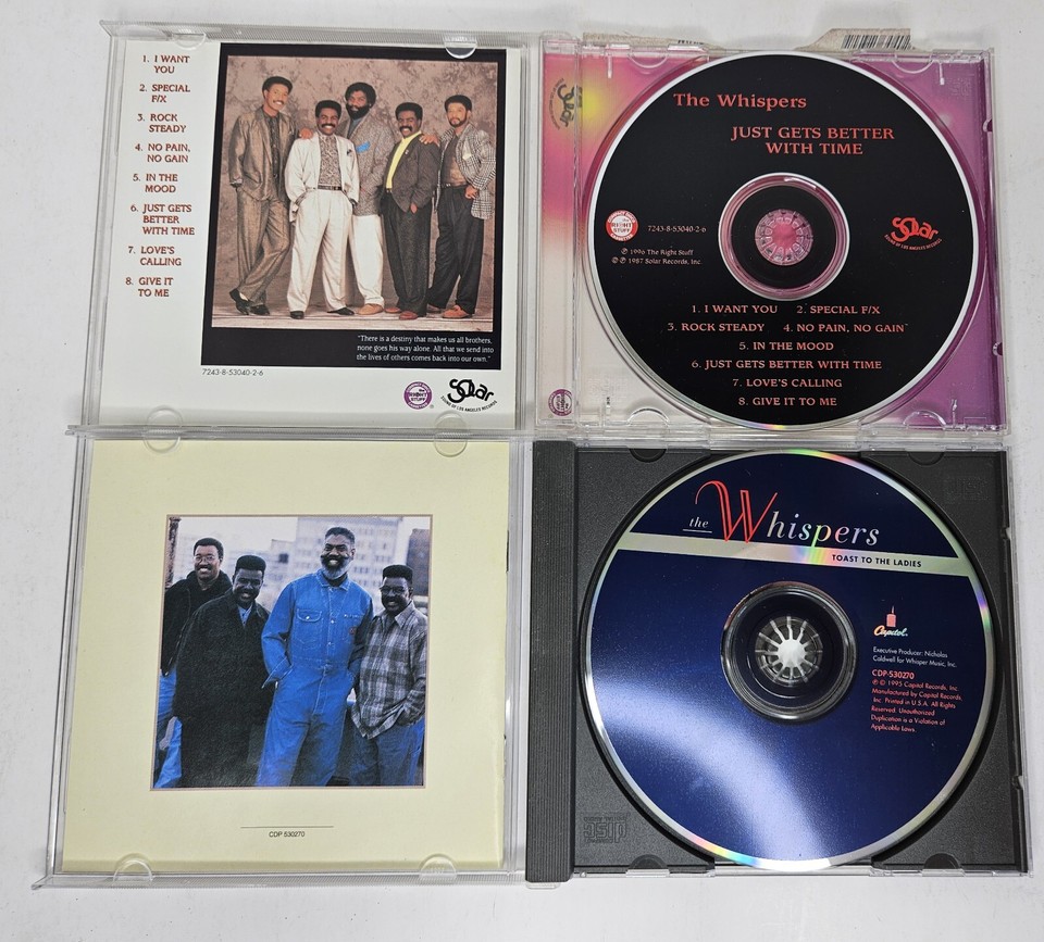 The Whispers Just Gets Better with Time And Toast To The Ladies CDs Lot ...