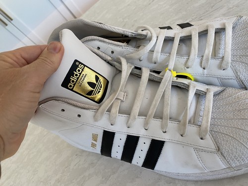 EUC Adidas Pro Model High Top Shell Toe Sneaker White Black Mens SZ:12 ...