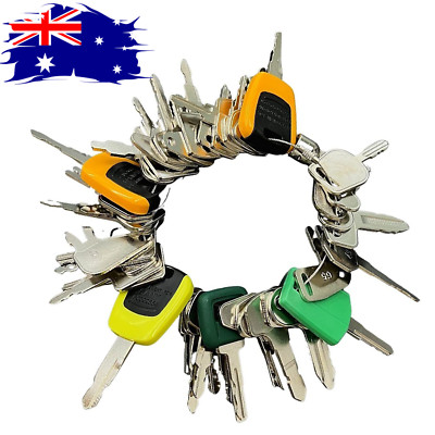 46 Heavy Equipment Keys Set Fits JCB JD Volvo CAT CASE Forklift Tractor ...