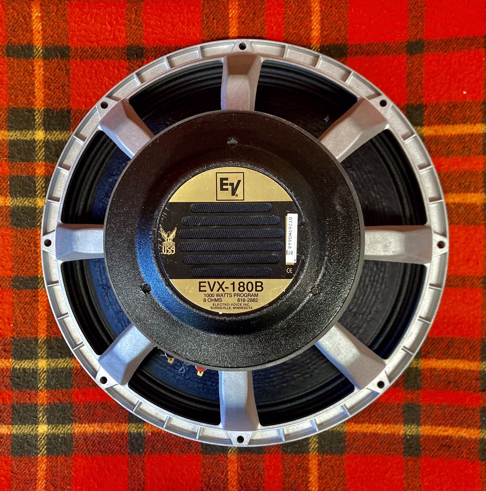 Single Electro Voice EVX-180B 18” 1000 Watt Subwoofer #2 FRESH RECONE ...