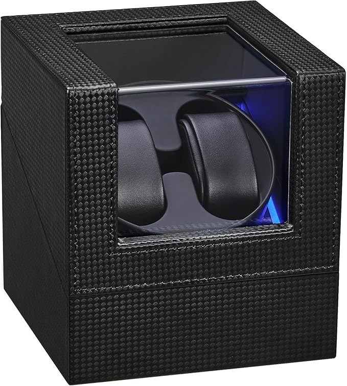 ANWBROAD Double Automatic Watch Winder Rotator Quiet Motor LED ...