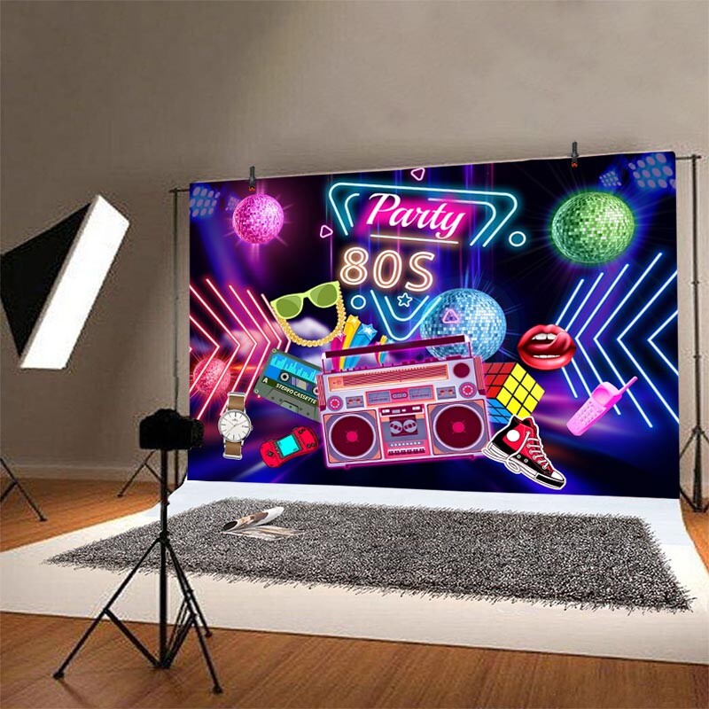 80 S Day Picture Backdrops Amazon.com : Loccor 8x6ft Fabric 80s