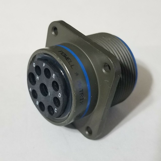 Circular Connector MIL Spec 9Crimp Pin Box Mount Powell Matrix ...