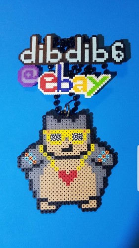 Gangster Snorlax kandi perler necklace PLUR EDC pokemon go hama art ...