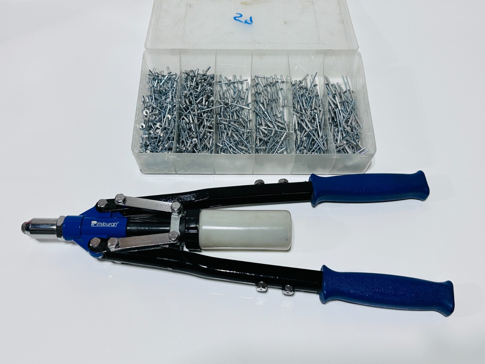 Pittsburgh 66422 Extra Long Handle Hand Riveter Set Heavy Duty With ...