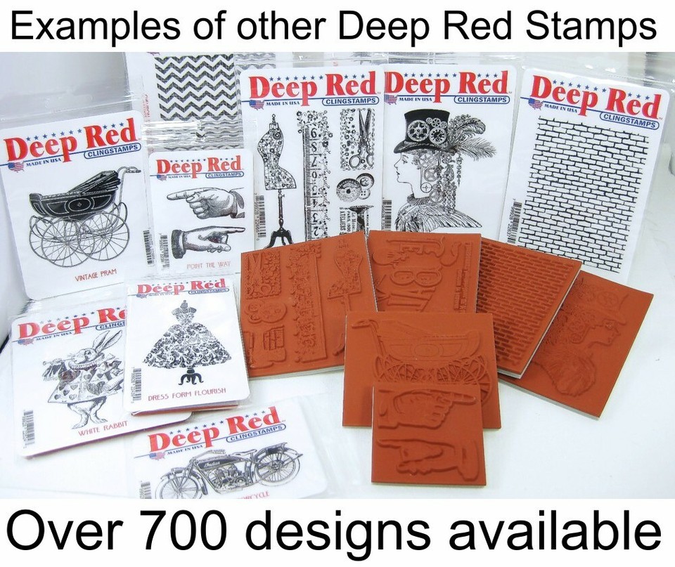 Deep Red Stamps Sunflowers Background Rubber Cling Stamp | eBay