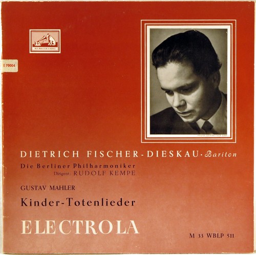10" EMI HMV GERMANY Mahler FISCHER-DIESKAU Kinder-Totenlieder KEMPE E ...