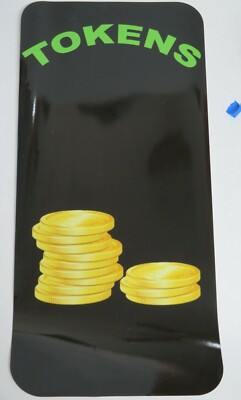 American Changer dollar bill changer TOKENS label decal 25" Height X 12 ...