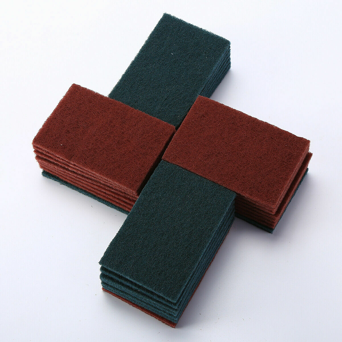 30X Green/Red Scouring Pads Heavy Duty Abrasive Scourer Catering Scrub ...