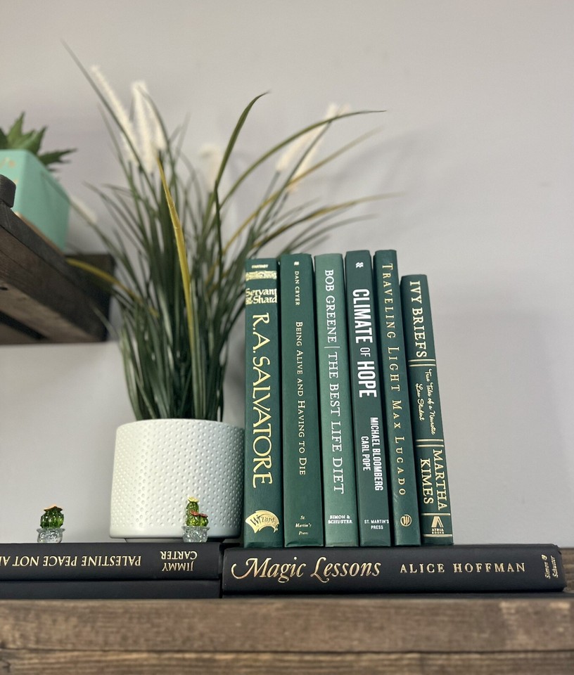 Stack of 6 colorful books for Decorating Staging | Book Decor| Home ...