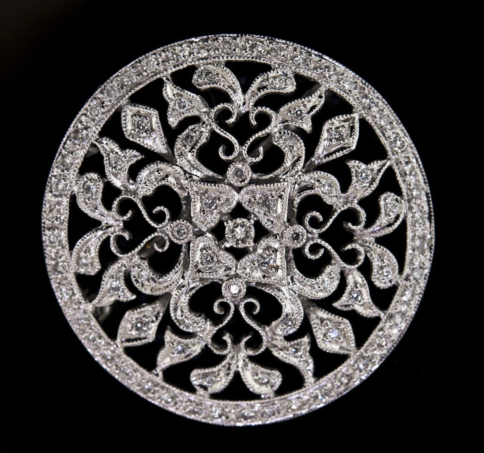 Necklaces / Brooches Everlasting Victorian Style Genuine Diamond Fine ...