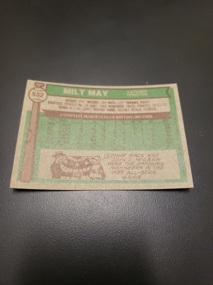 1976 Topps 532 Milt May Houston Astros Baseball Card | eBay