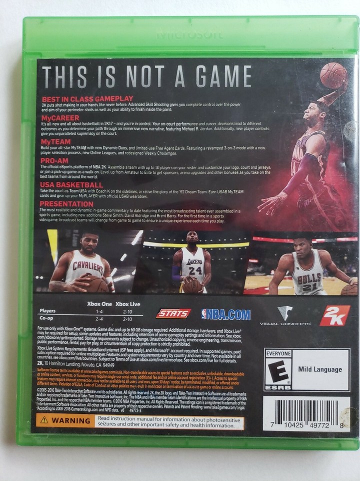 🔥🔥NBA 2K17 PAUL GEORGE (Microsoft Xbox One, 2016)PERFECT SHIPS TODAY ...