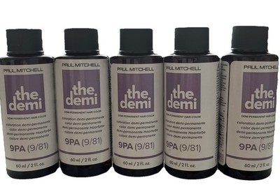 5 Pack Paul Mitchell The Demi Demi-Permanent Hair Dye 9PA (9/81) 2 Oz ...