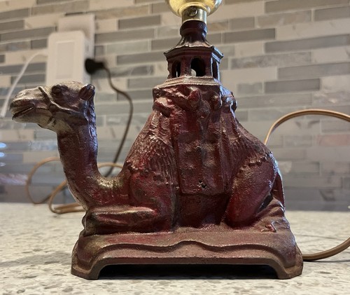 ANTIQUE Cast IRON CAMEL LAMP Boho Mini Possibly BRADLEY AND HUBBARD | eBay