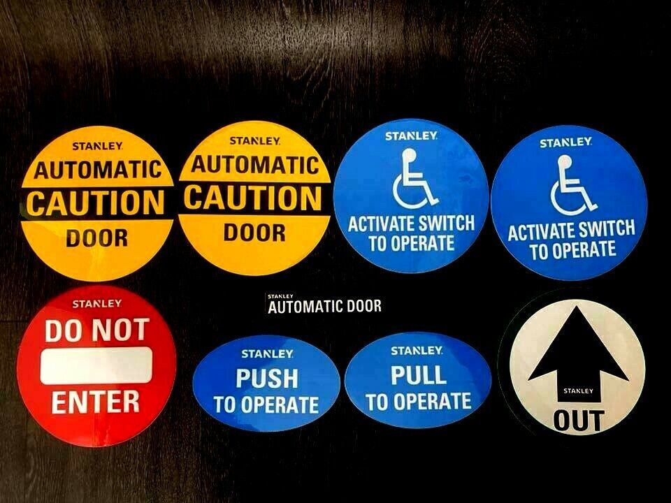 Stanley Automatic Door Decals