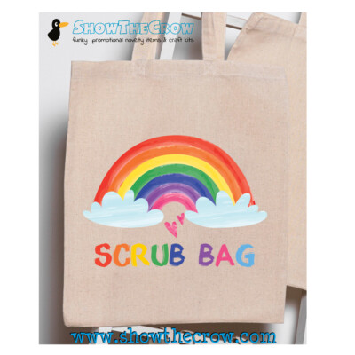 “Scrub Bag” 100% Premium Cotton Tote Gift Clothing Bag Nurse Key Worker ...
