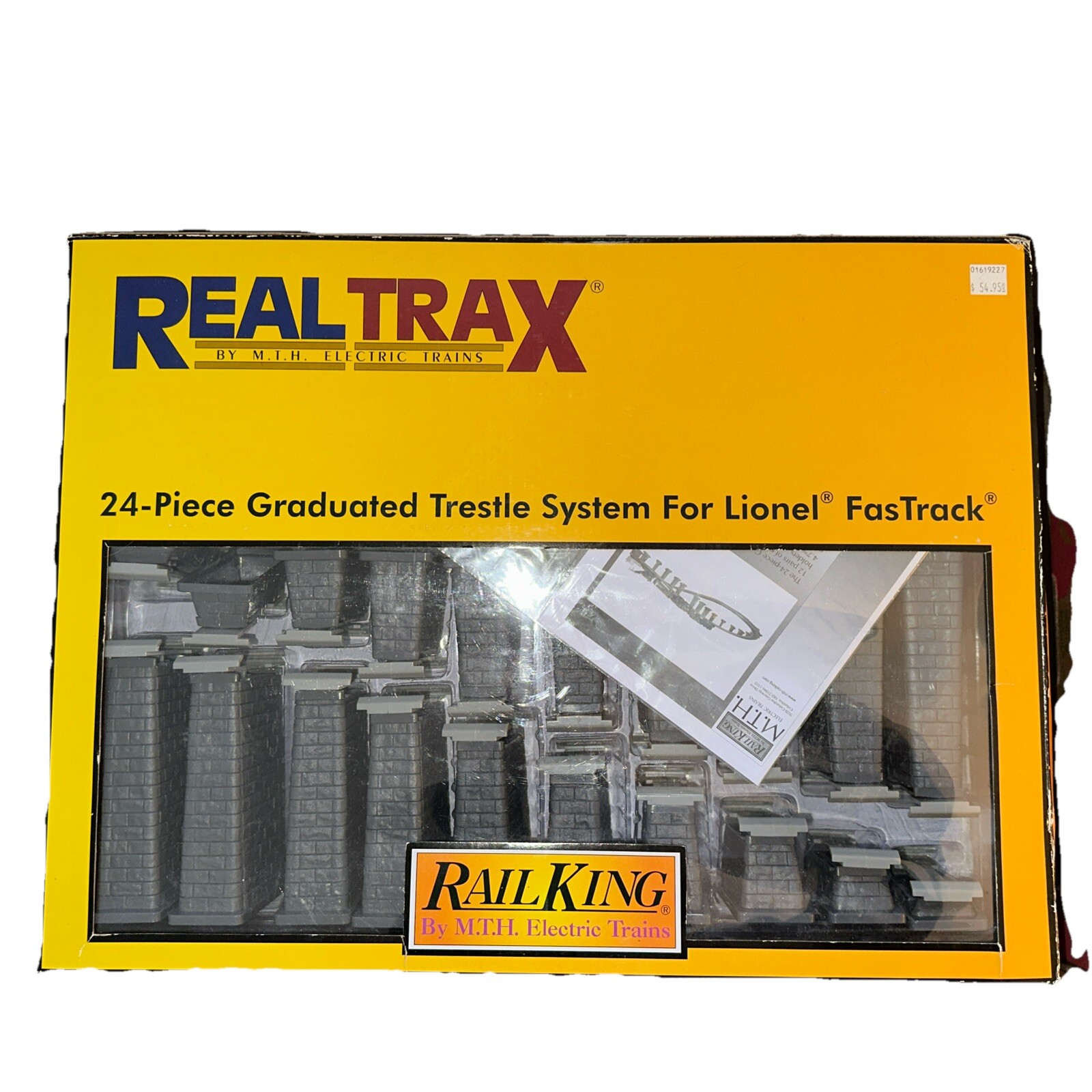 MTH 40-1113 O Lionel FasTrack Graduated Trestle System Set (Pack of 24 ...