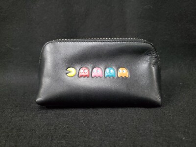 COACH PACMAN Limited Edition BLACK Calf Leather COSMETIC CASE - F56712 ...