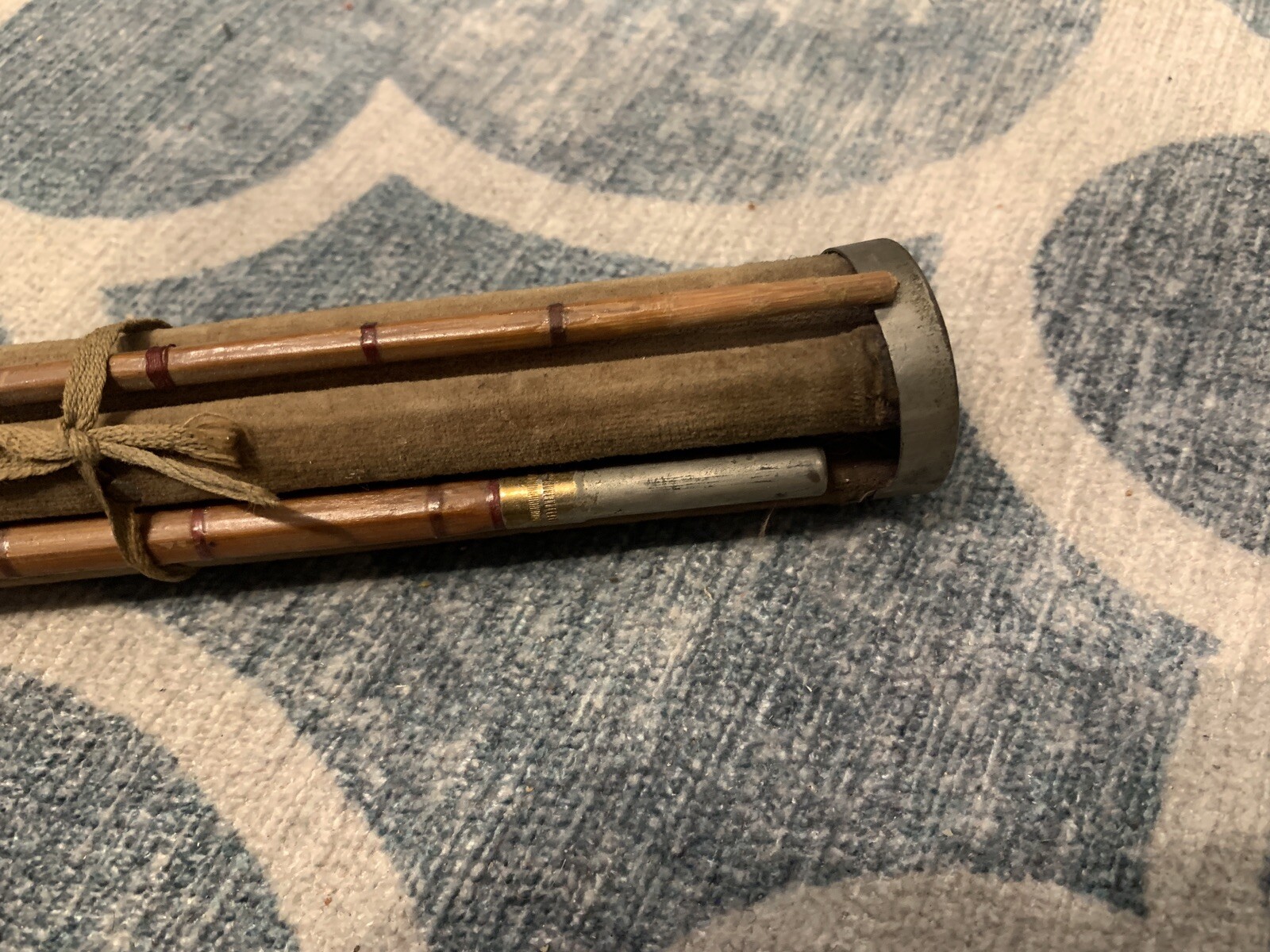 Vintage Horrocks & Ibbotson Split Bamboo Fly Rod- USA with holder, no ...