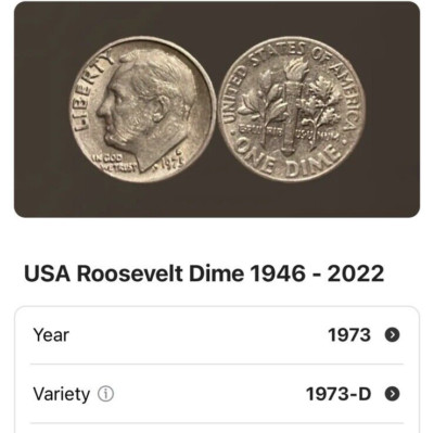 1973-D ERROR Roosevelt Dime FACE X3X | eBay