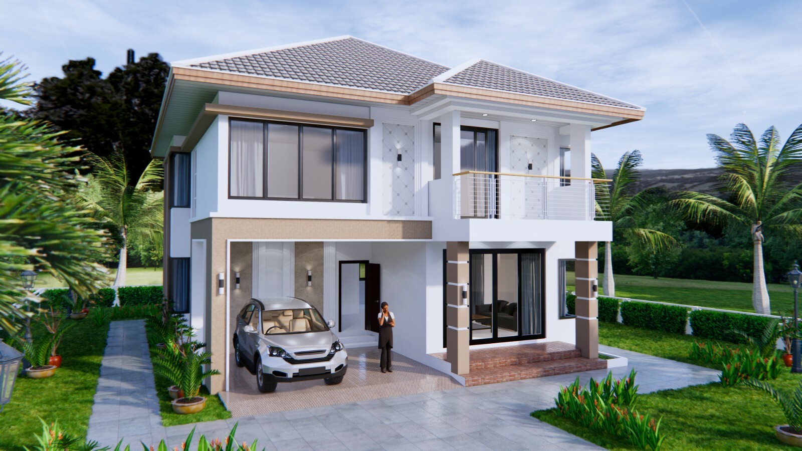 House Plans 30x36 Feet 9x11 Meter 4 Beds 3 Bath Hip Roof PDF Plan (A4 ...