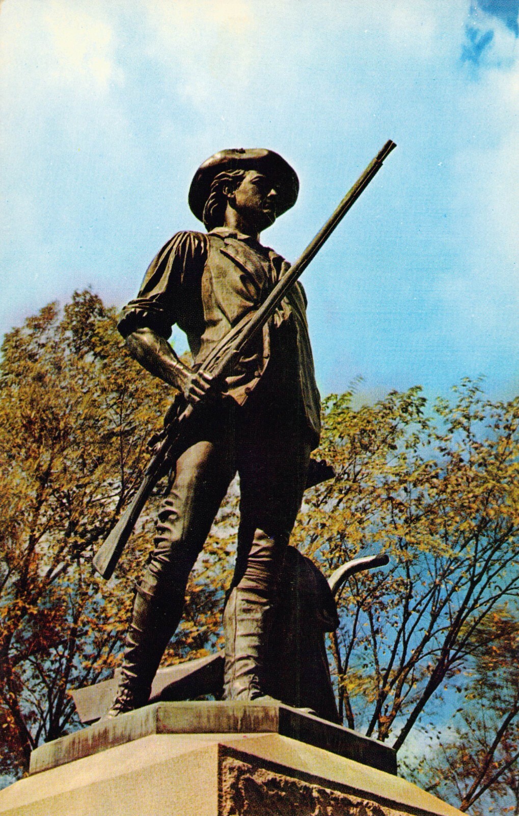 VTG Postcard National Guard Minuteman Statue, Concord Massachusetts ...