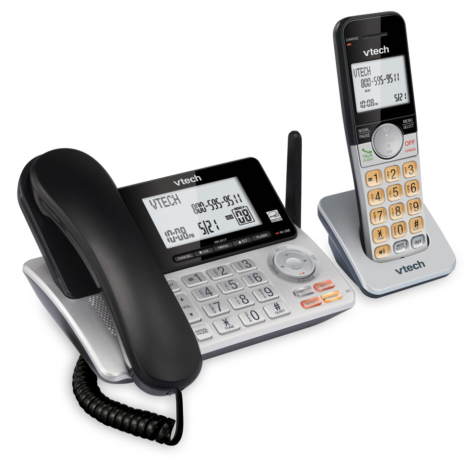 VTech CS5249 Expandable Corded & Cordless Phone w Answering System ...