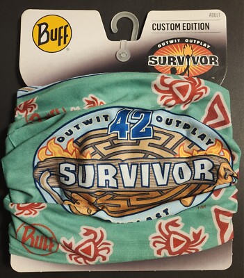 Survivor 42 VATI Tribe Green Buff-On Card Never Worn-Jeff Probst | eBay