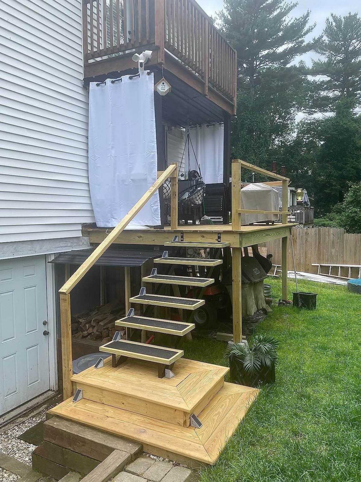 6 Step Steel Stair Step Riser Framing Stair Stringer for Deck Above ...