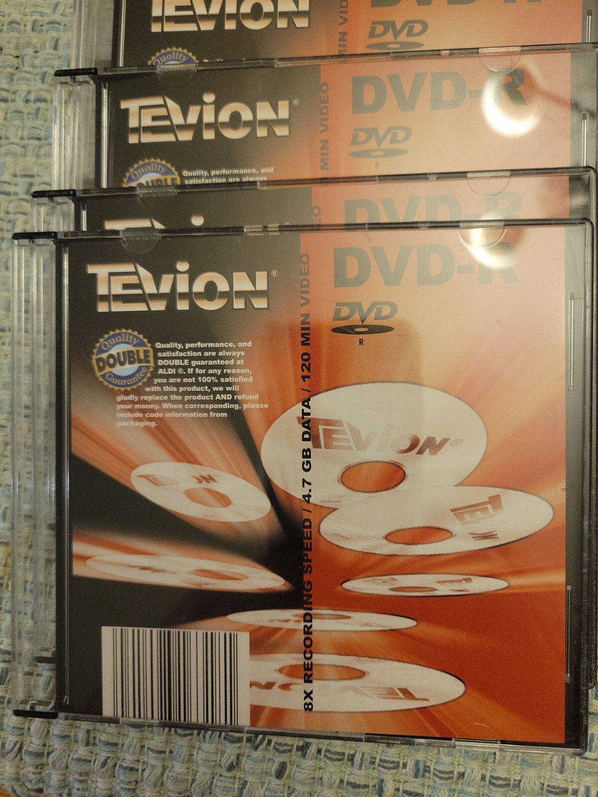 Tevion DVD-R 16x Recording Speed 4.7 GB 120 Min Video 7 total unsealed ...