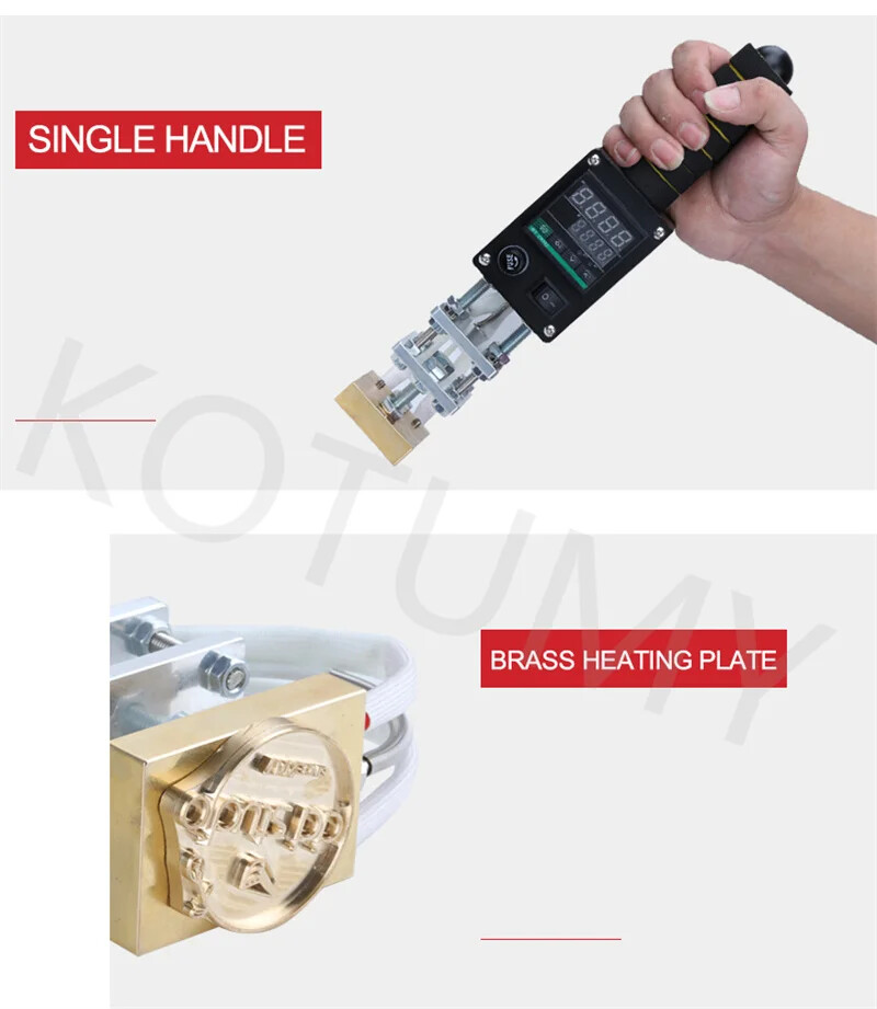 Small Hand-Held Manual Embossing Machine Portable Double Handle Hot ...