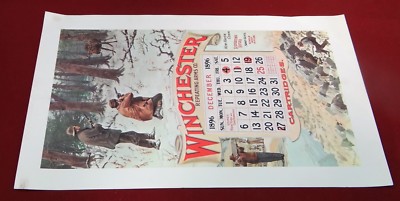 Winchester Repeating Arms Co. 1970's Reproduction Calendar of 1896 | eBay