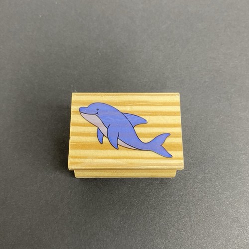 Dolphin Wood Mounted Rubber Stamp Mammal Ocean Sea Crafts Scrapbook ...