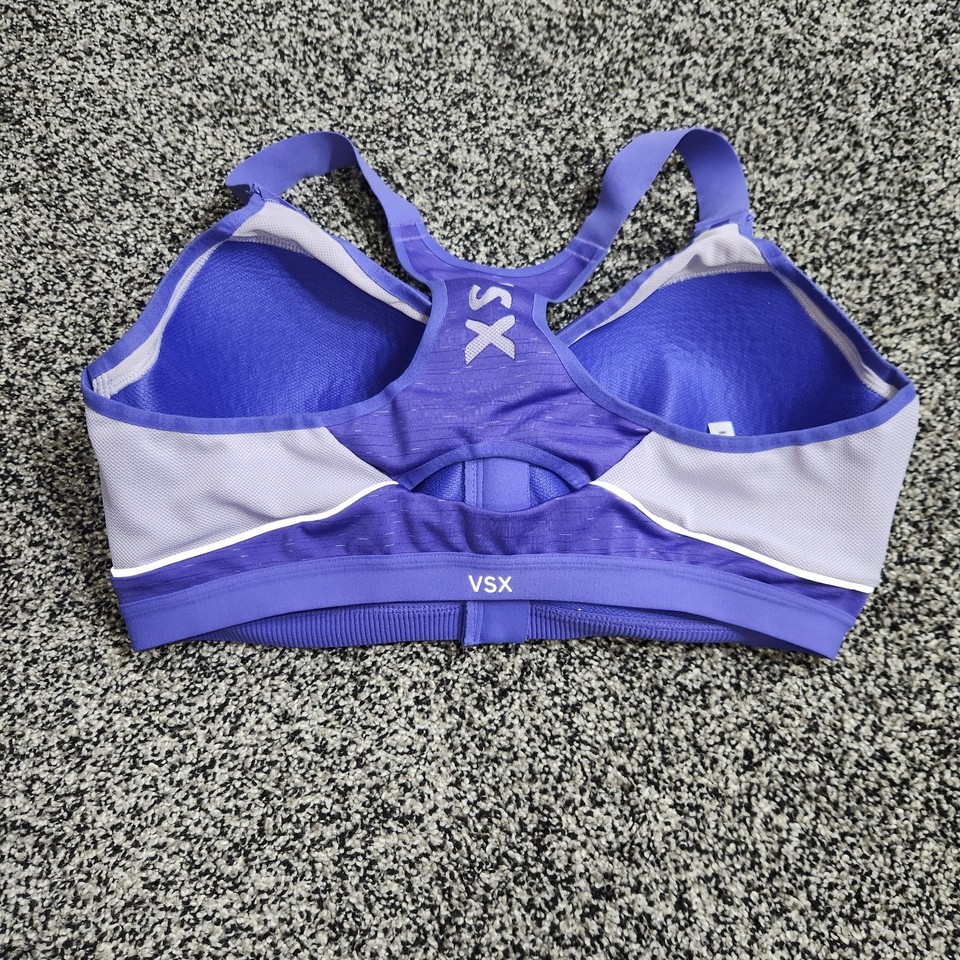 Victoria Secret Knockout Front Close Sports Bra, Women Sz 38DD Purple ...