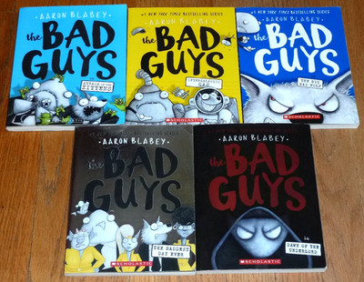 The Bad Guys Series 5 Lot Paperback Book Set #4,5,9,10,11 By Aaron ...