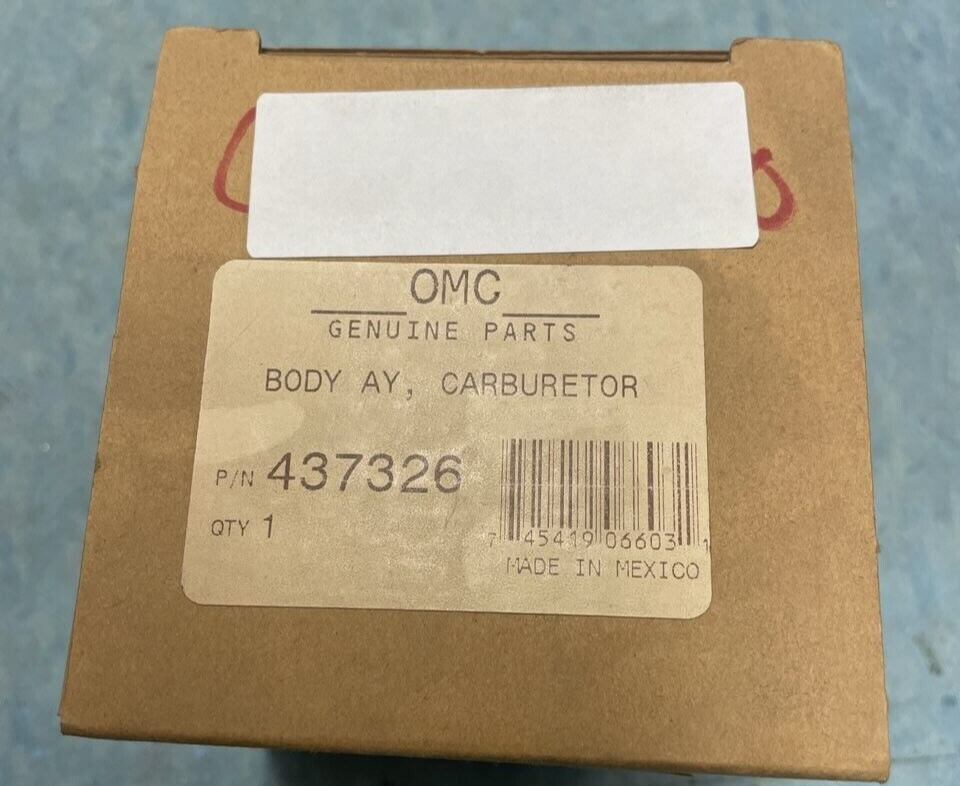 JOHNSON EVINRUDE OMC BODY ASSY CARBURETOR OEM 437326 | eBay