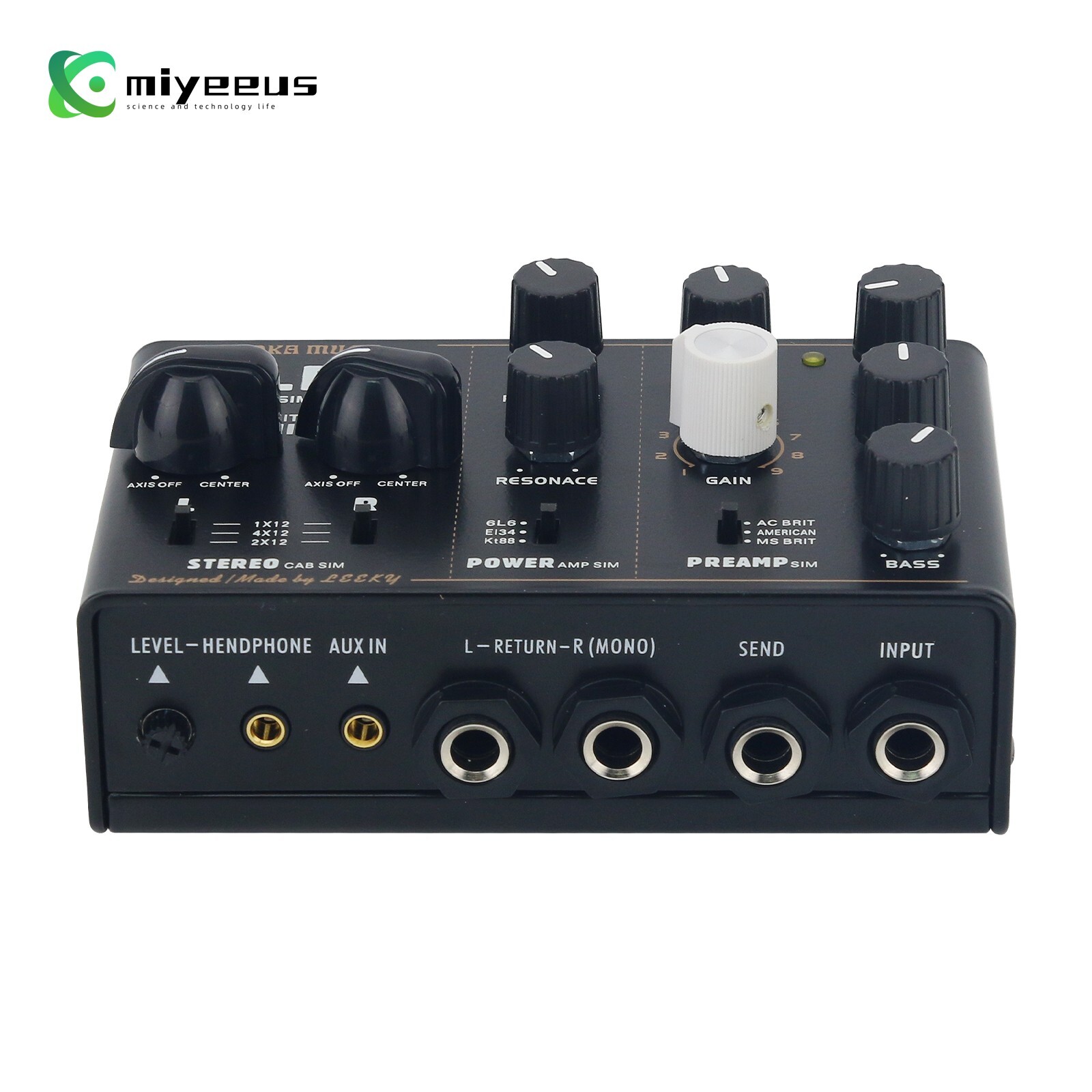 Black SIM BOX Electric Guitar Amp Simulator Box Cabinet Simulator DI ...