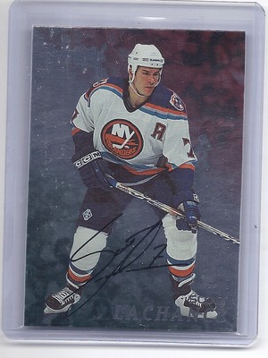 98-99 1998-99 BE A PLAYER SCOTT LACHANCE AUTOGRAPH AUTO 84 NEW YORK ...