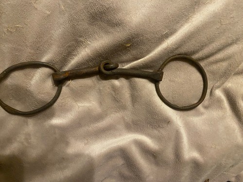 Antique Vintage Draft Horse Bit Bridle Hand Forged Cast Iron Western ...